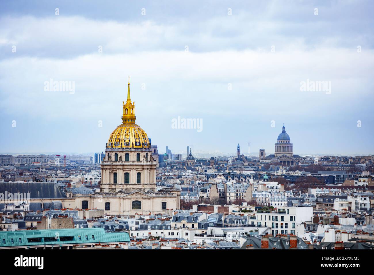 The dome of Les Invalides, a complex of buildings in Paris containing ...