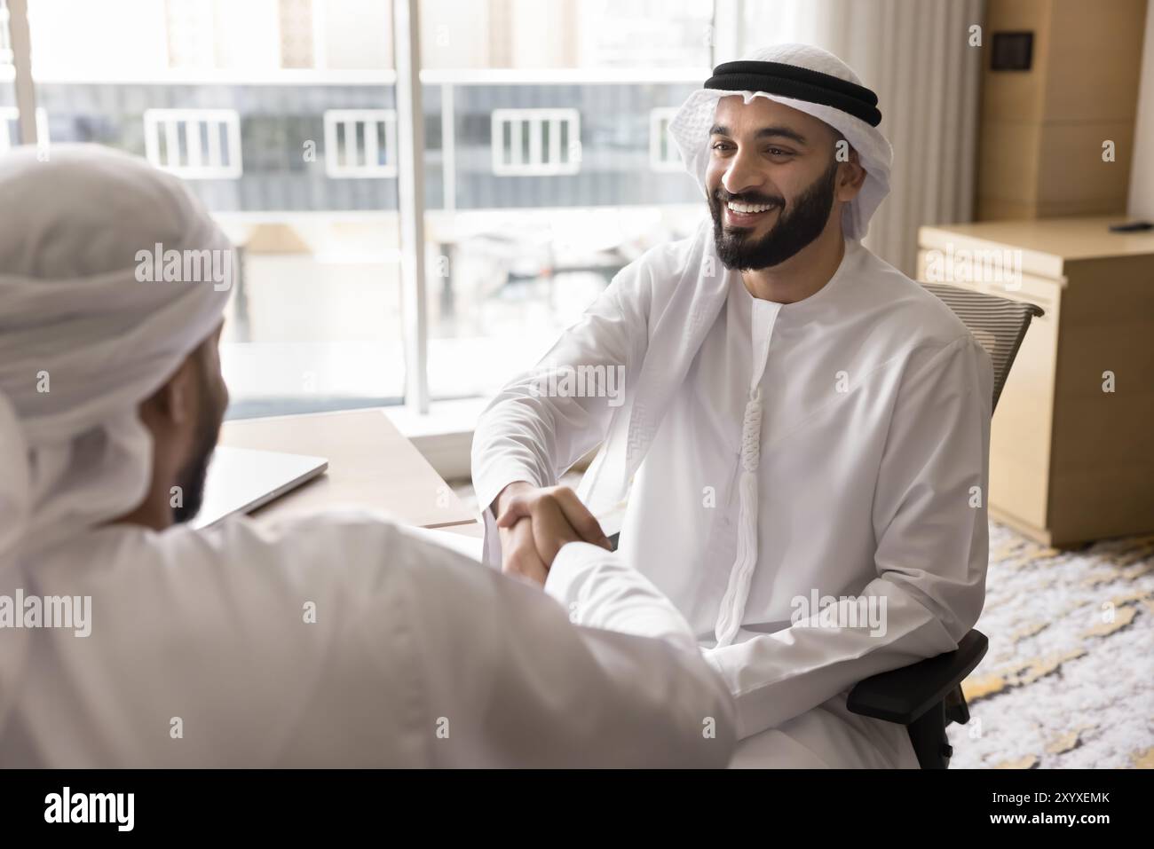 Two young saudi arabian hi-res stock photography and images - Alamy