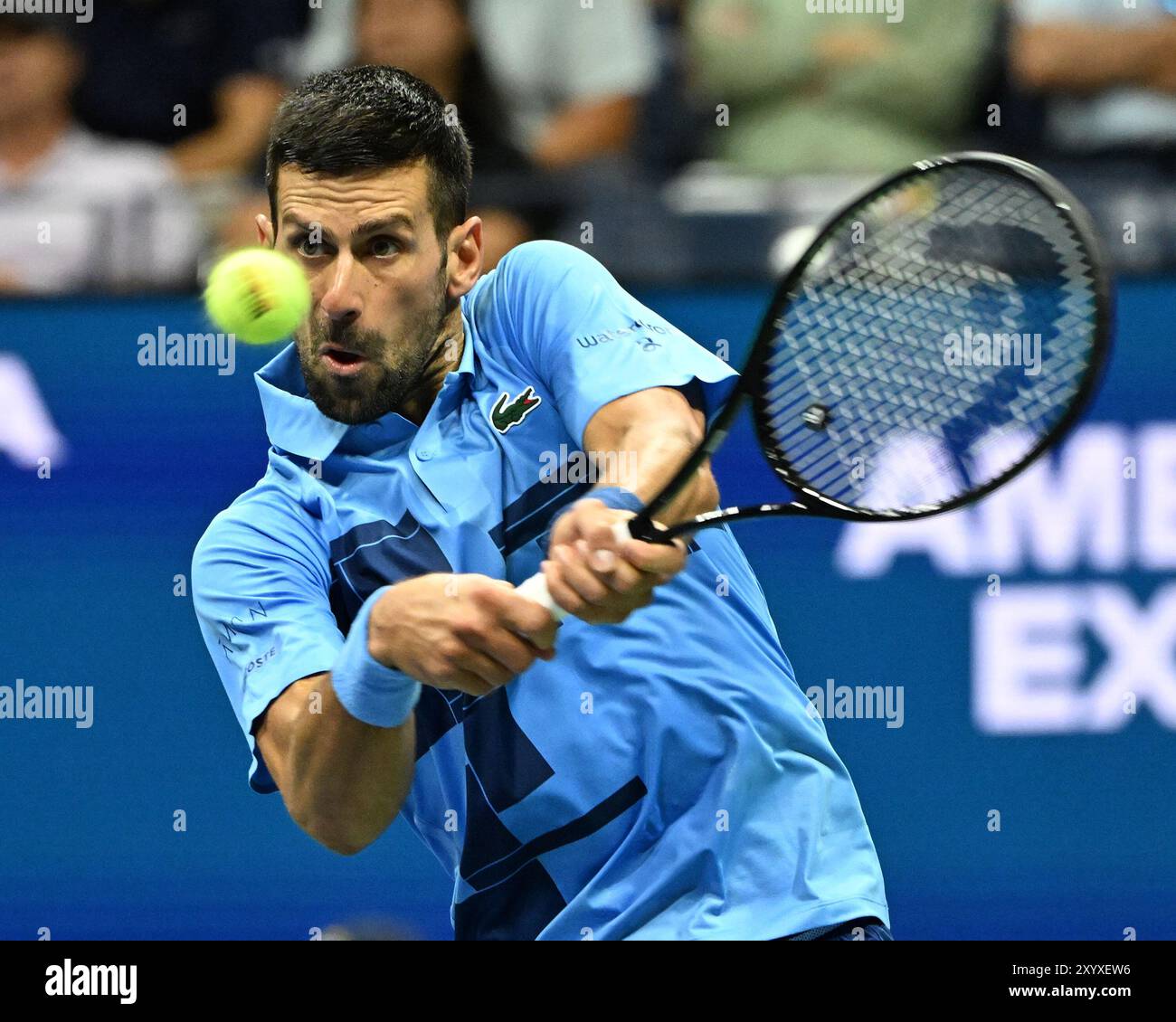 Flushing NY, USA. 30th Aug, 2024. **NO NY NEWSPAPERS** Novak Djokovic Vs Alexei Popyrin during ...