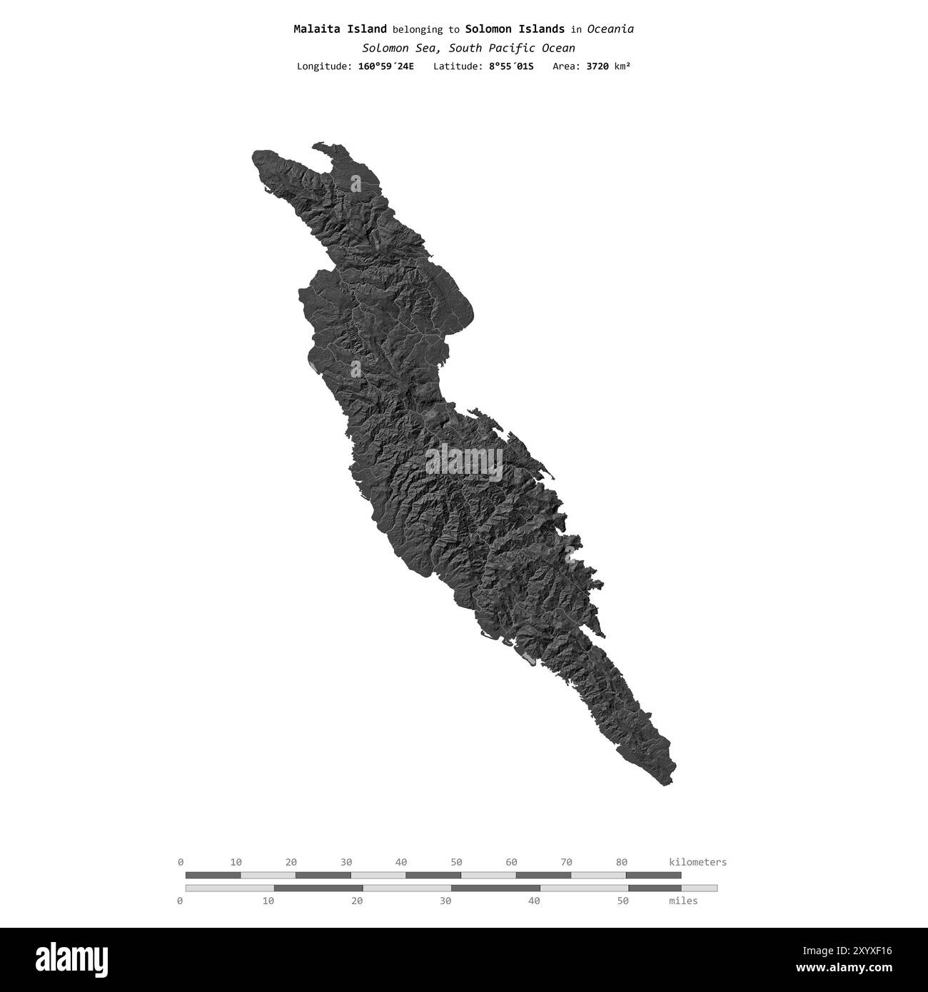 Malaita Island in the Solomon Sea, belonging to Solomon Islands ...