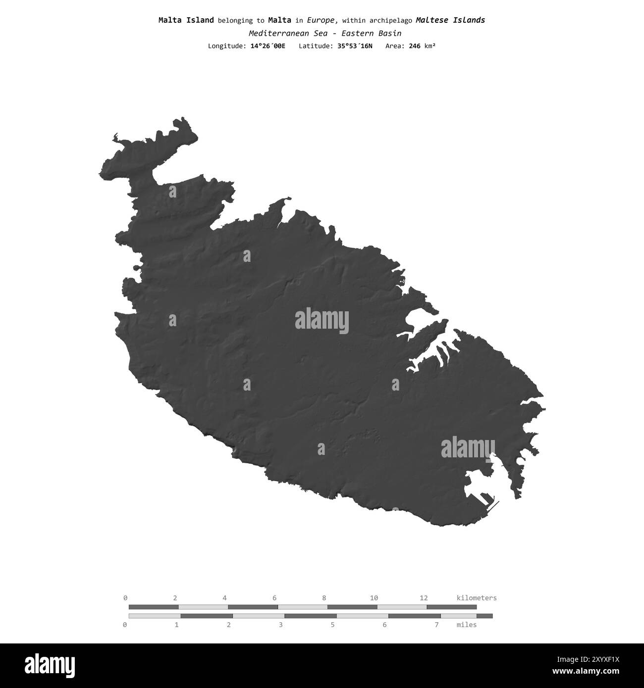 Malta Island in the Mediterranean Sea - Eastern Basin, belonging to ...