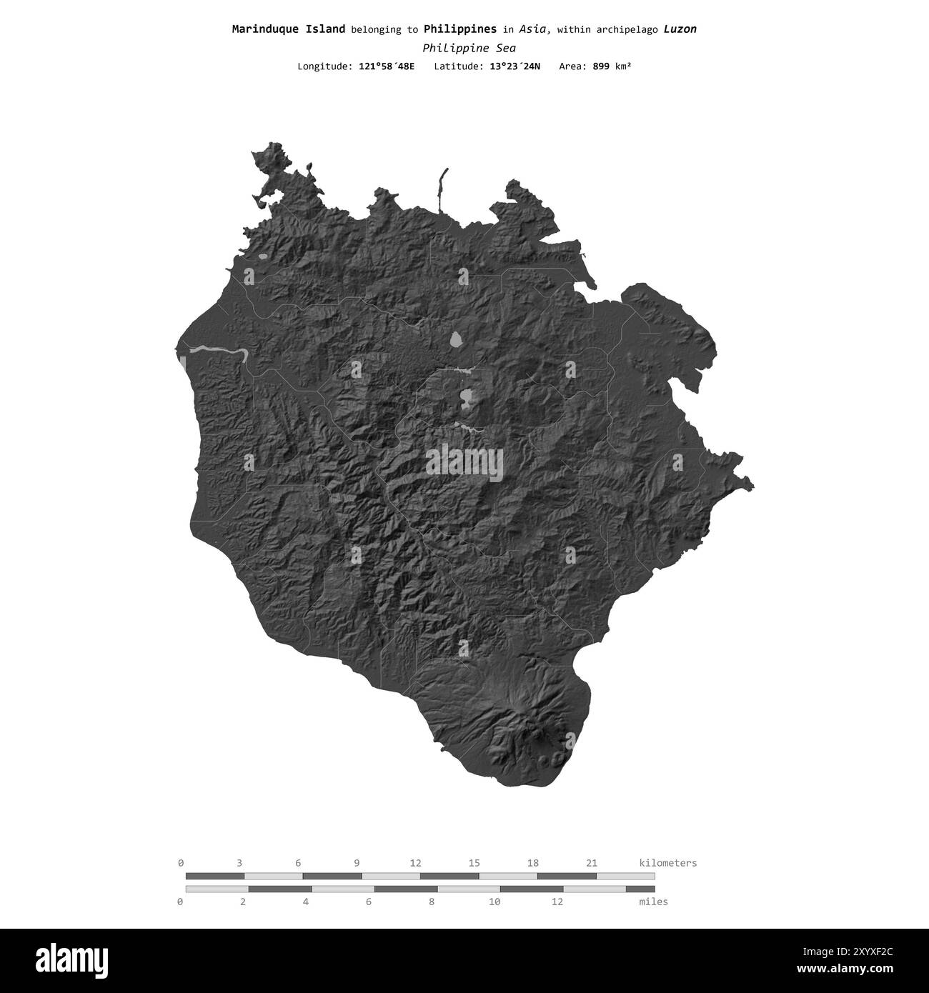 Marinduque Island in the Philippine Sea, belonging to Philippines ...