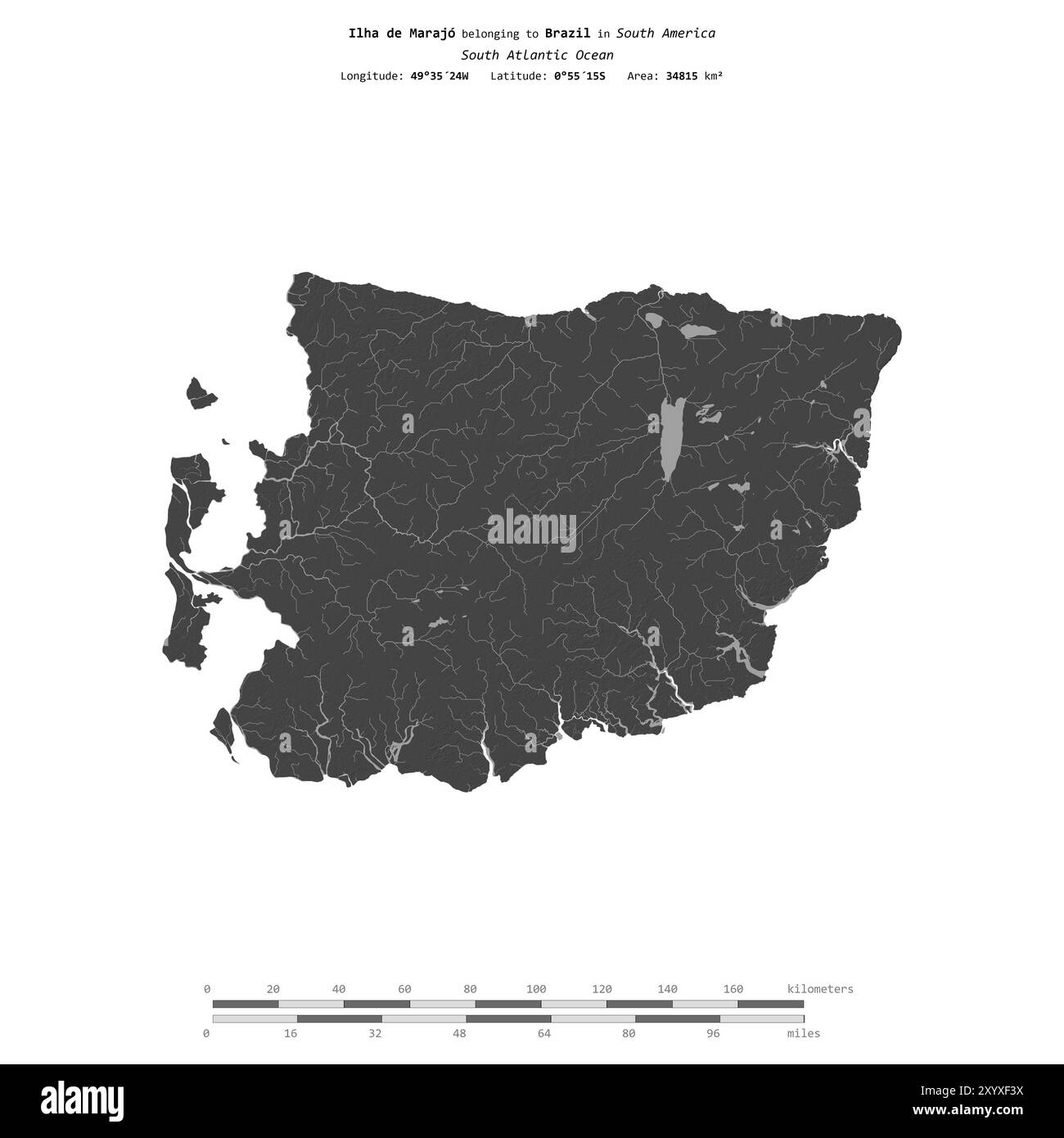 Marajo island map Cut Out Stock Images & Pictures - Alamy