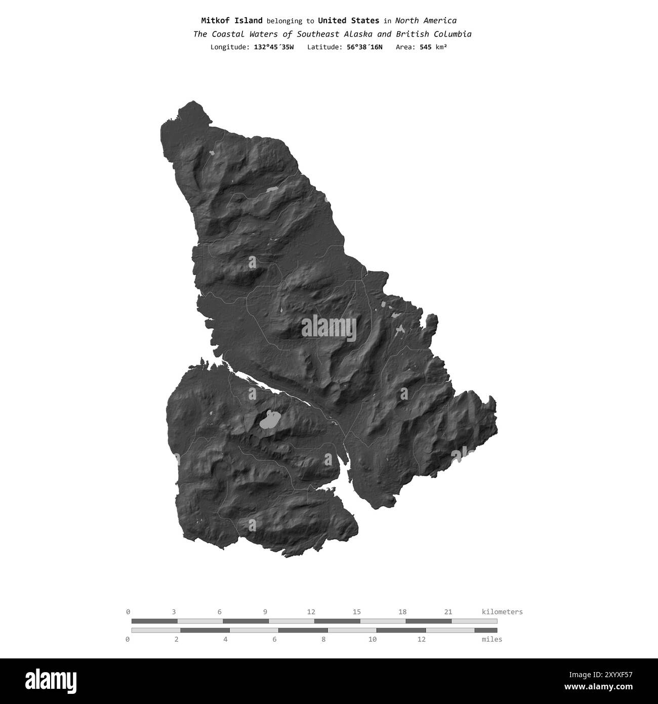 Alaska coastal map Black and White Stock Photos & Images - Alamy