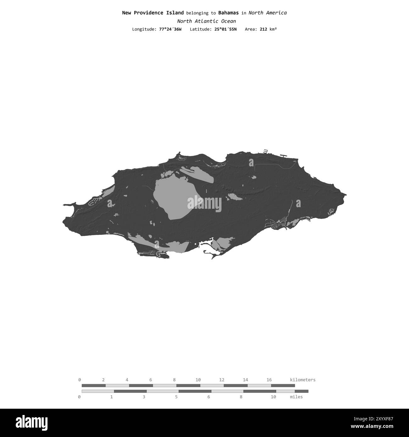New Providence Island in the North Atlantic Ocean, belonging to Bahamas ...