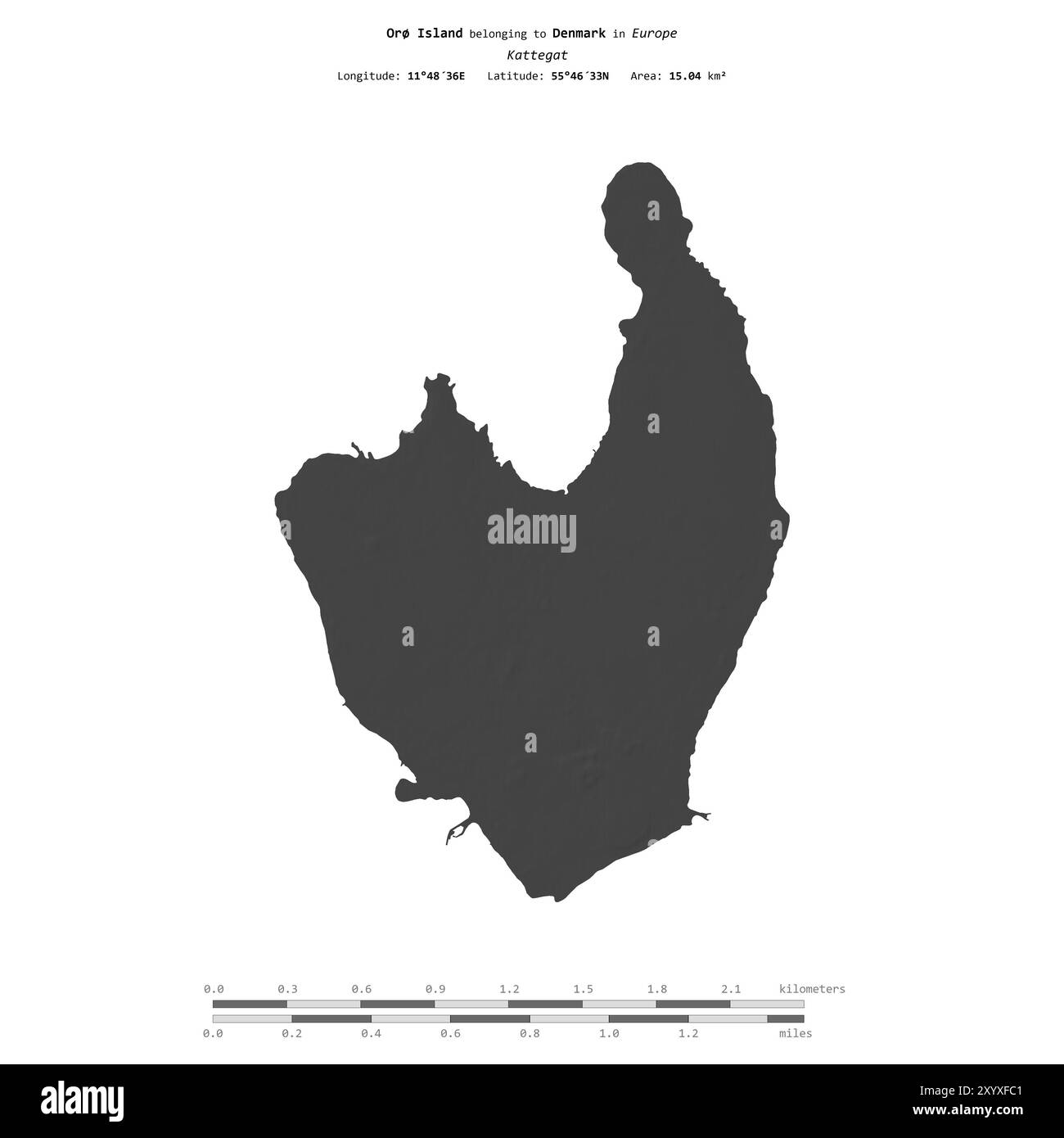 Denmark map with coordinates hi-res stock photography and images - Alamy
