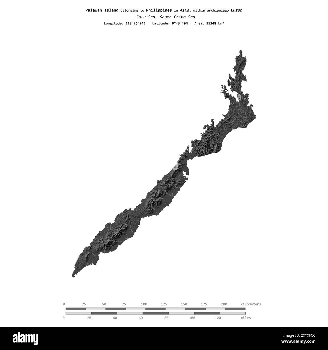 Island palawan map hi-res stock photography and images - Alamy