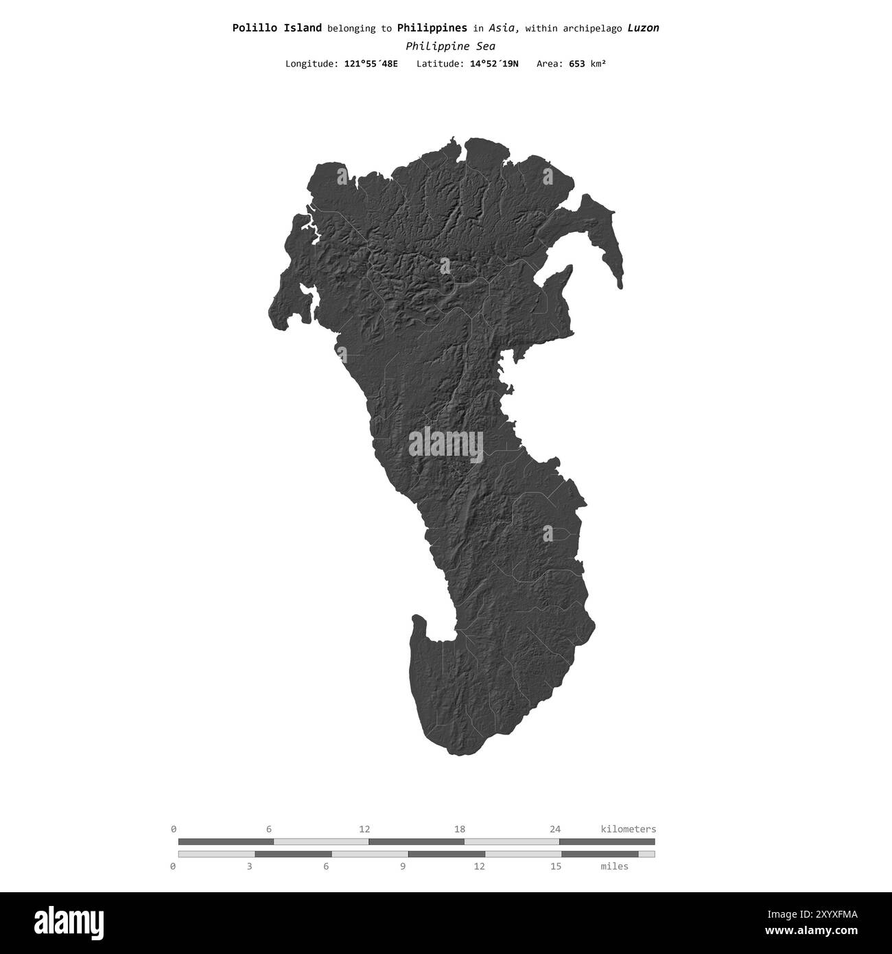 Polillo Island in the Philippine Sea, belonging to Philippines ...