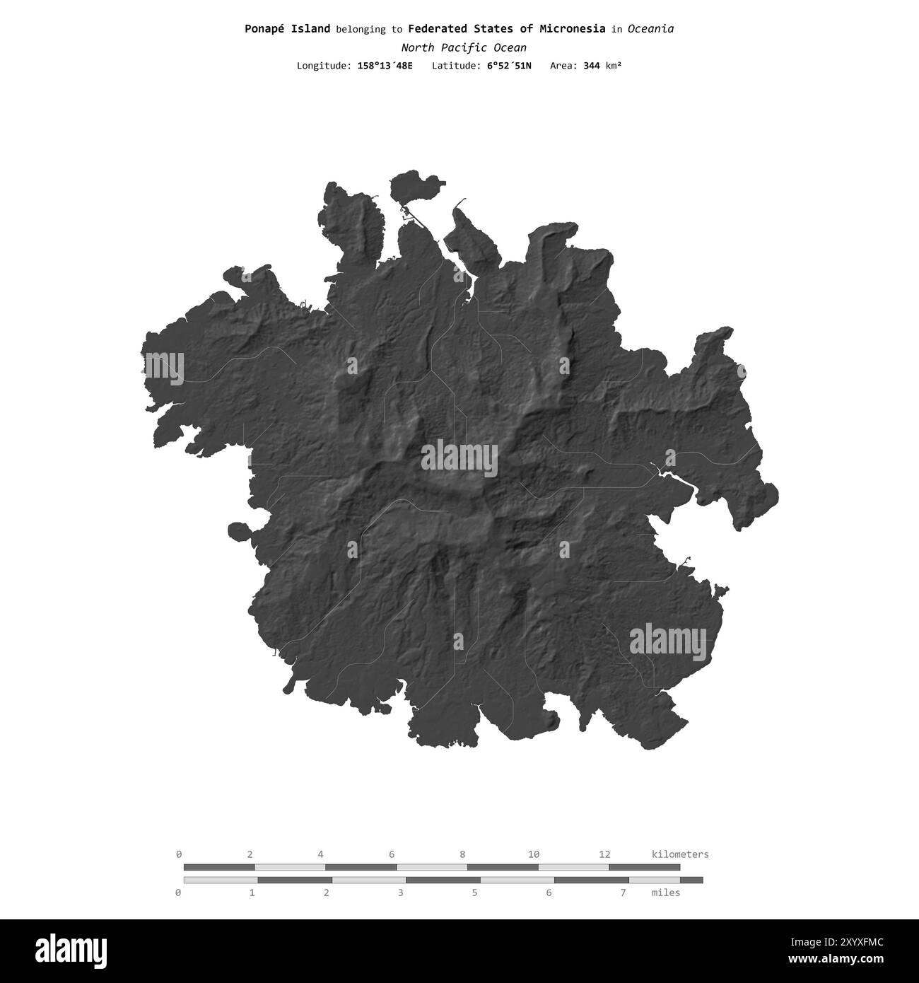 Ponape Island in the North Pacific Ocean, belonging to Federated States ...