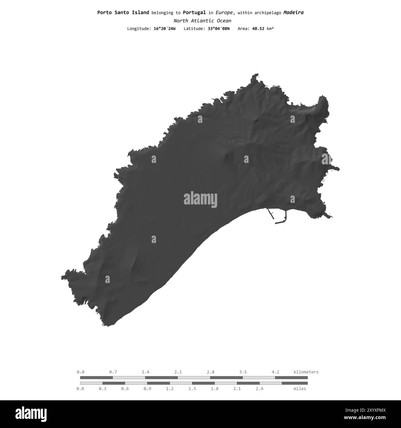 Porto Santo Island in the North Atlantic Ocean, belonging to Portugal ...