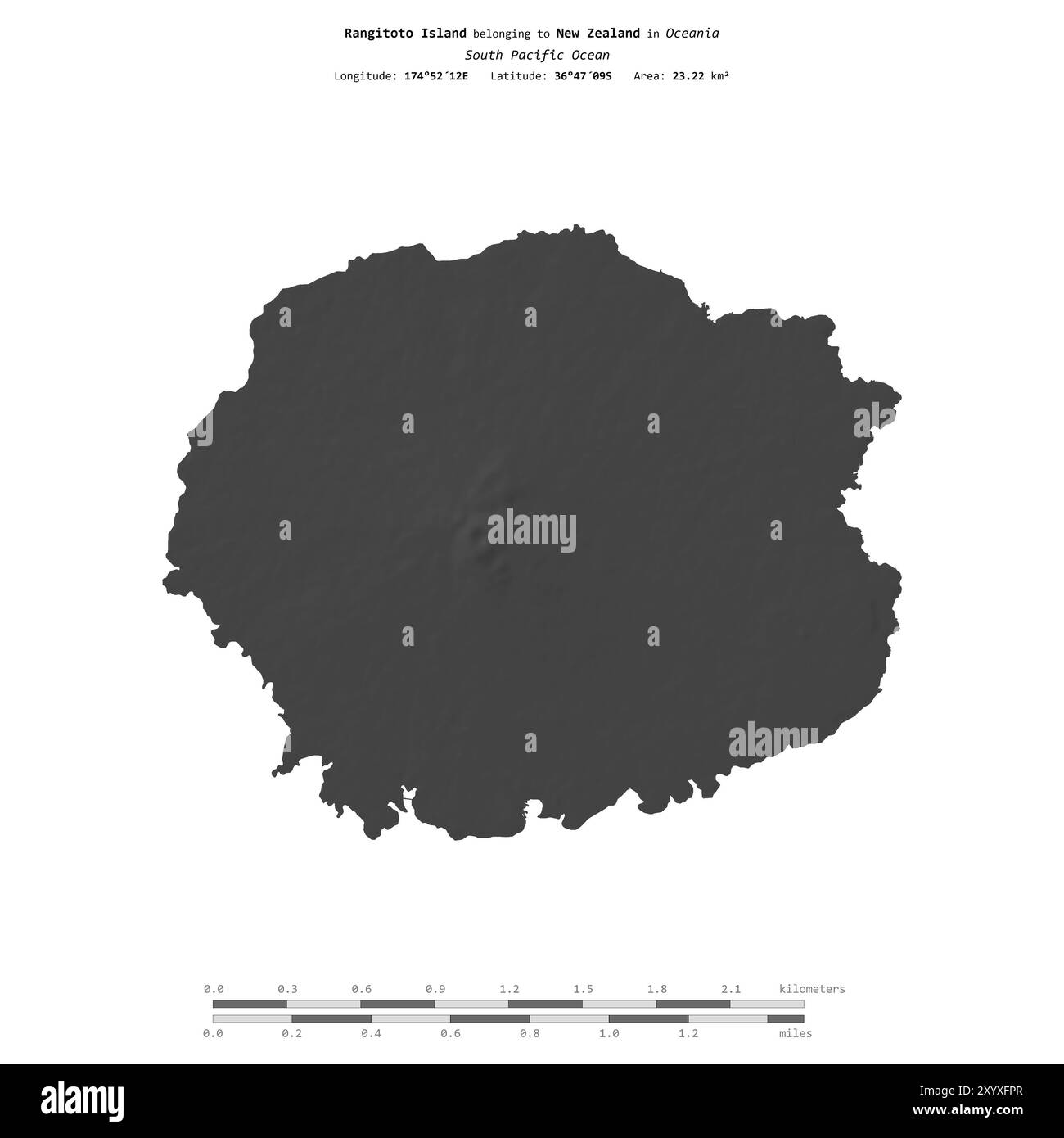 Rangitoto Island in the South Pacific Ocean, belonging to New Zealand ...