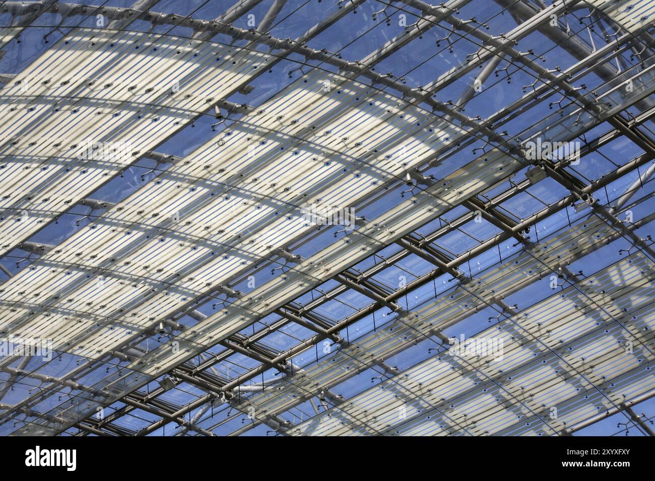 Glass roof construction Stock Photo - Alamy
