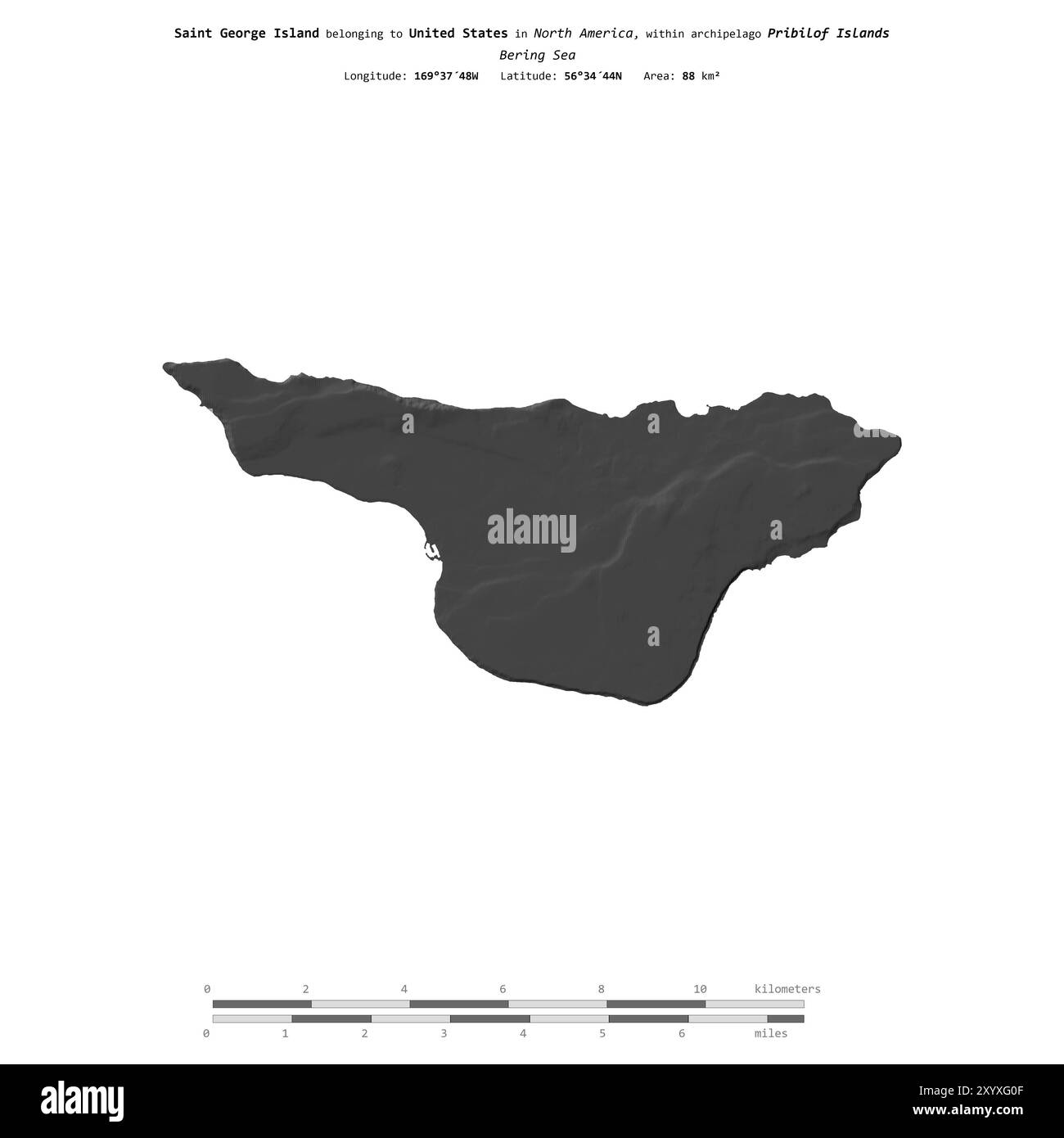 Saint George Island in the Bering Sea, belonging to United States ...
