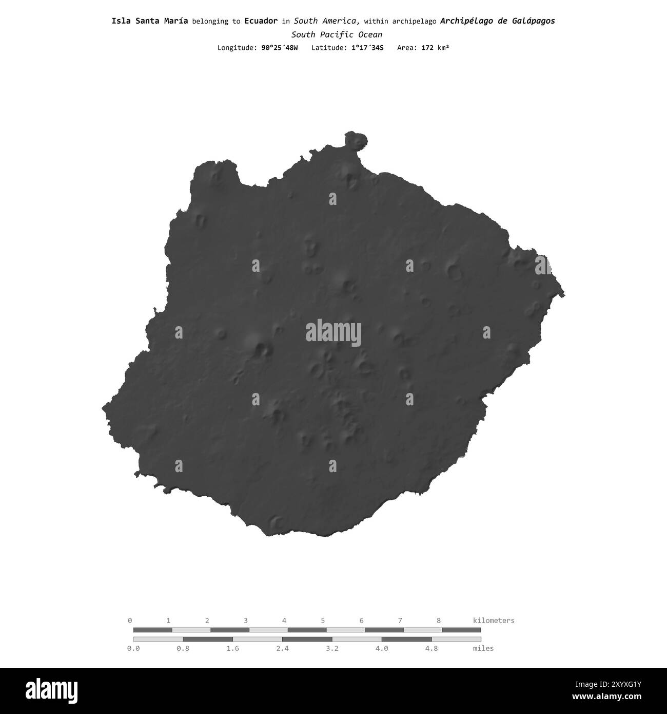 Isla Santa Maria in the South Pacific Ocean, belonging to Ecuador ...