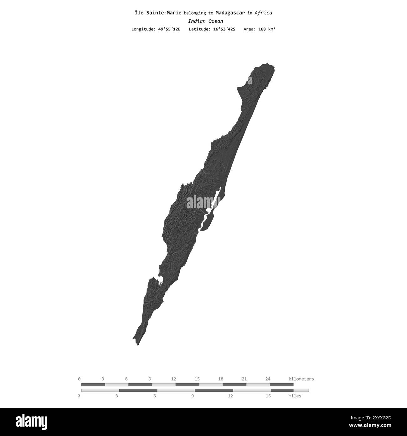 Ile Sainte-Marie in the Indian Ocean, belonging to Madagascar, isolated ...