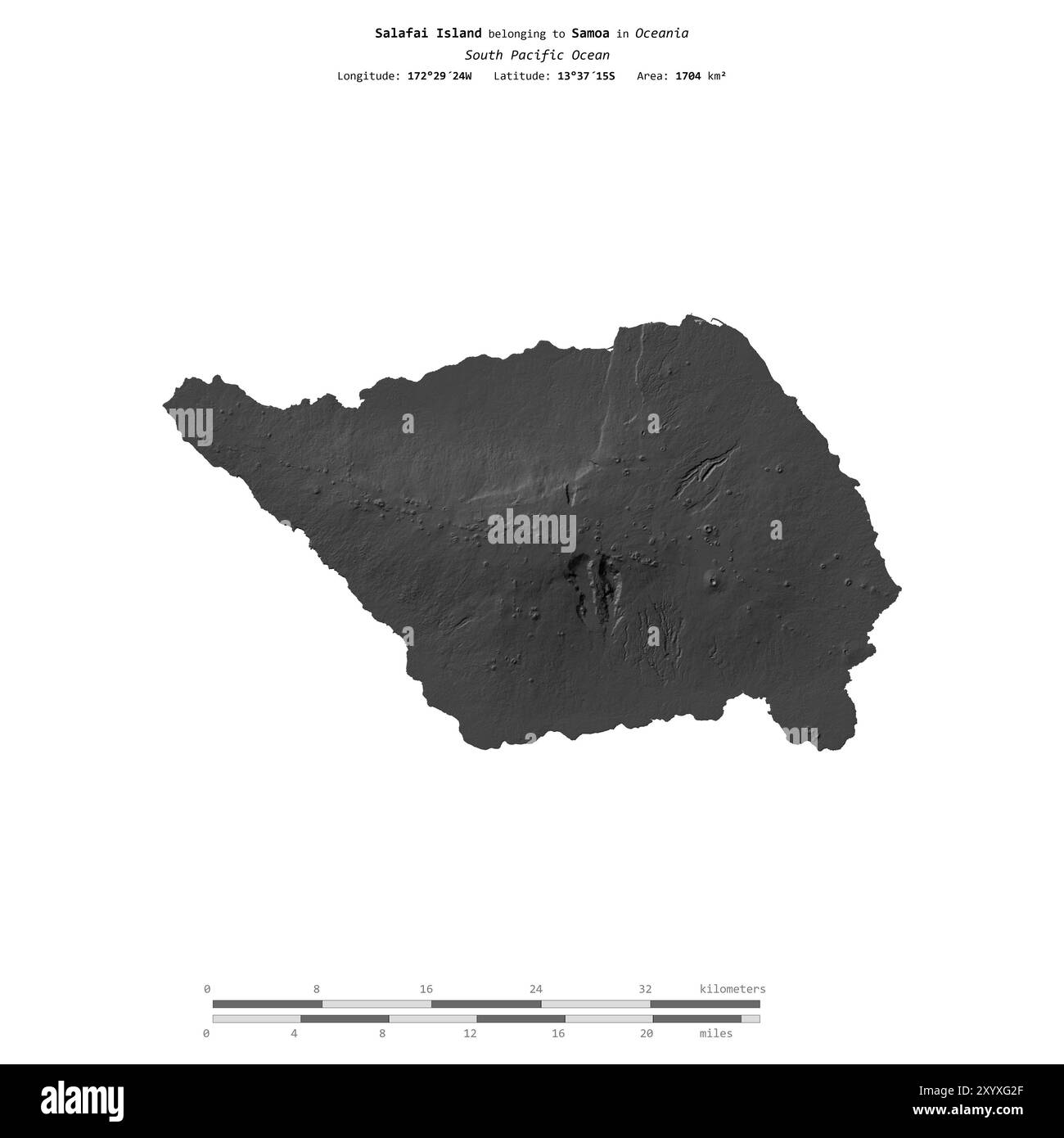 Savaii Island in the South Pacific Ocean, belonging to Samoa, isolated ...