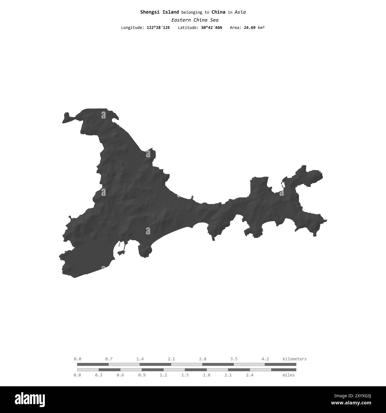 Shengsi Island in the Eastern China Sea, belonging to China, isolated ...