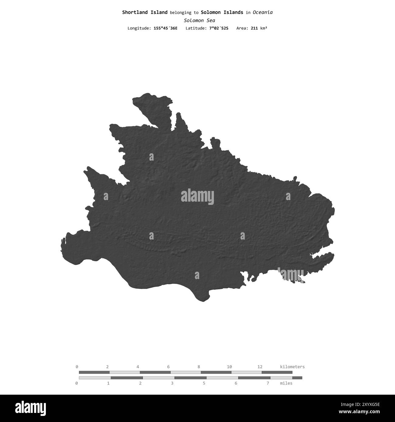 Shortland Island in the Solomon Sea, belonging to Solomon Islands ...