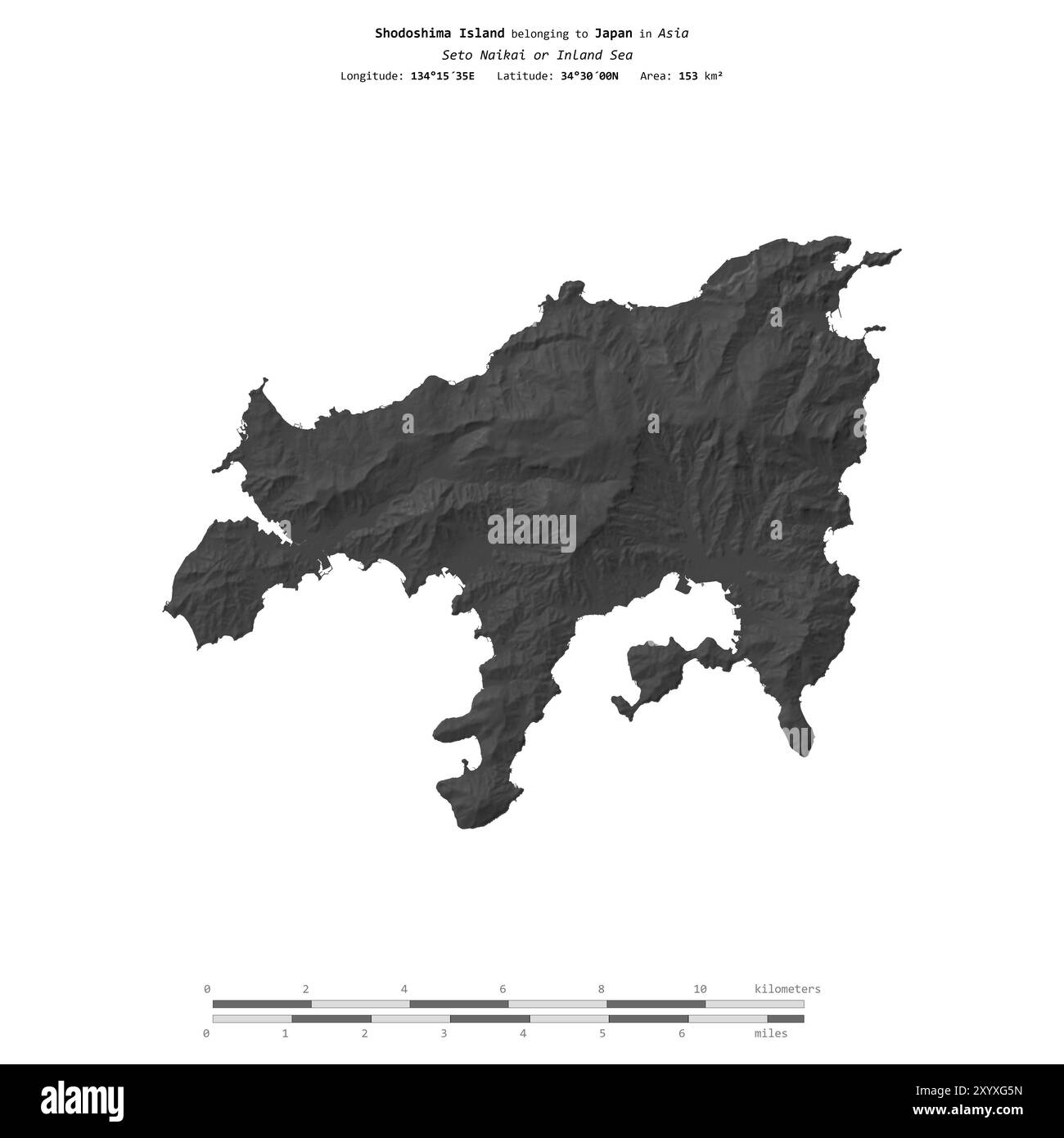 Inland sea of japan map hi-res stock photography and images - Alamy