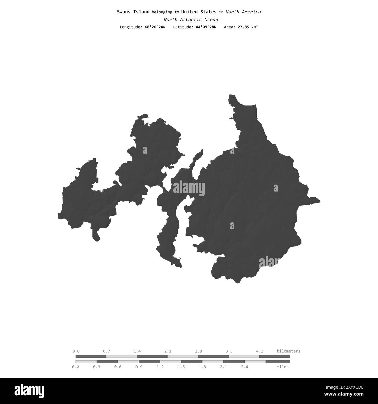 Map of swans island Black and White Stock Photos & Images - Alamy