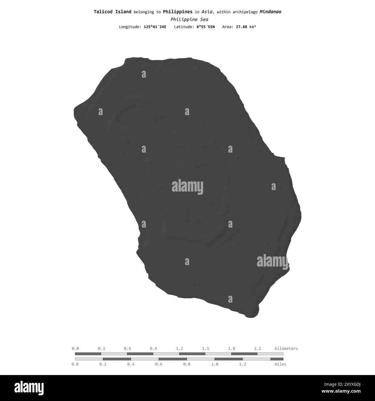 Talicod Island in the Philippine Sea, belonging to Philippines ...