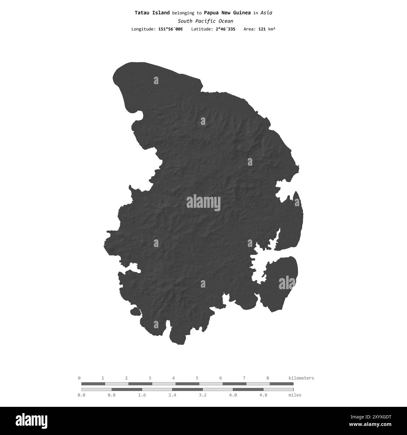 Tatau Island in the South Pacific Ocean, belonging to Papua New Guinea ...