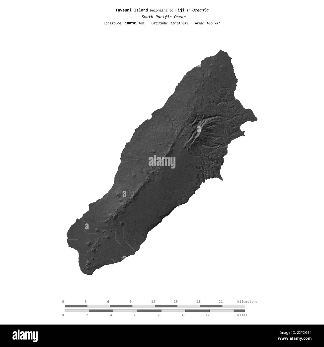 Taveuni Island in the South Pacific Ocean, belonging to Fiji, isolated ...