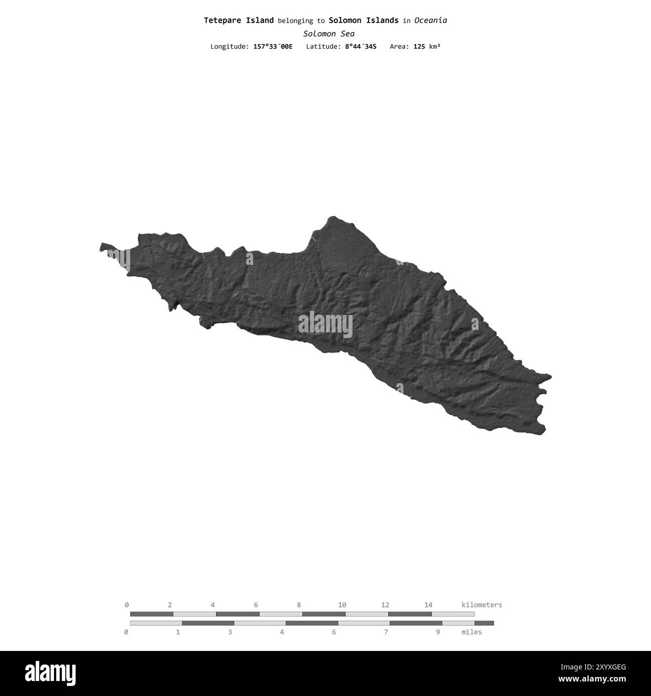 Tetepare Island in the Solomon Sea, belonging to Solomon Islands ...