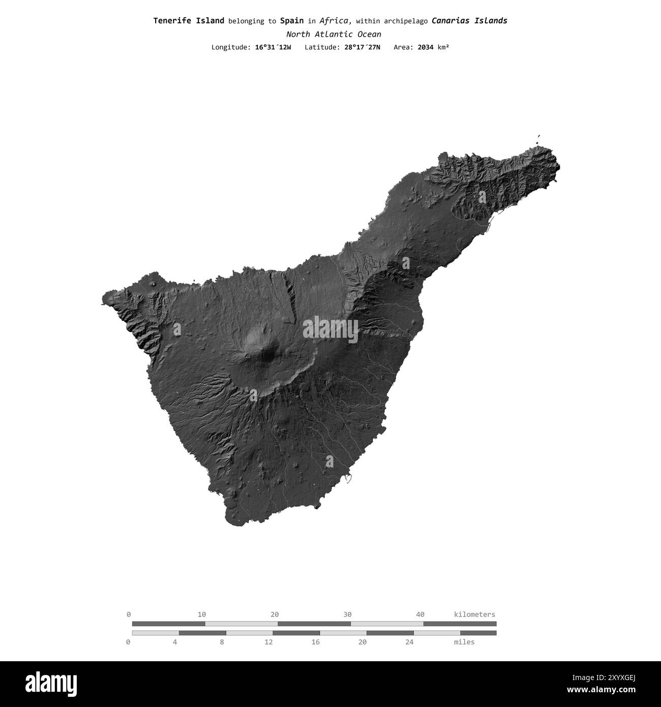 Tenerife Island in the North Atlantic Ocean, belonging to Spain ...
