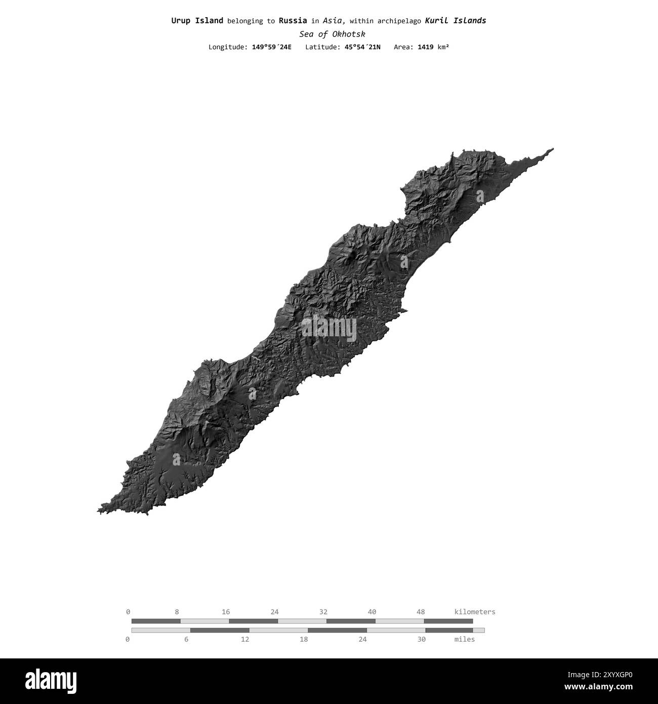 Map of kuril islands hi-res stock photography and images - Alamy
