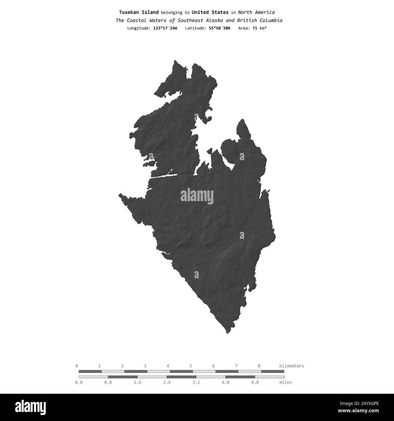 Alaska coastal map Black and White Stock Photos & Images - Alamy
