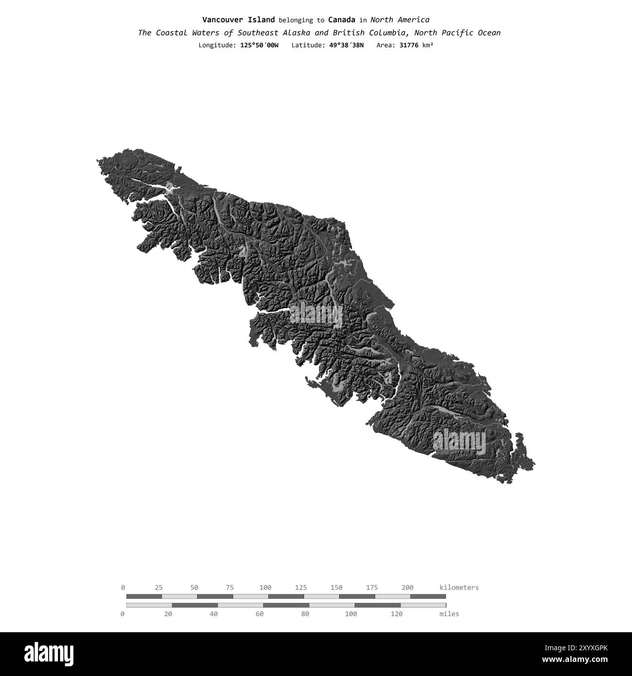 Vancouver Island in the North Pacific Ocean, belonging to Canada ...