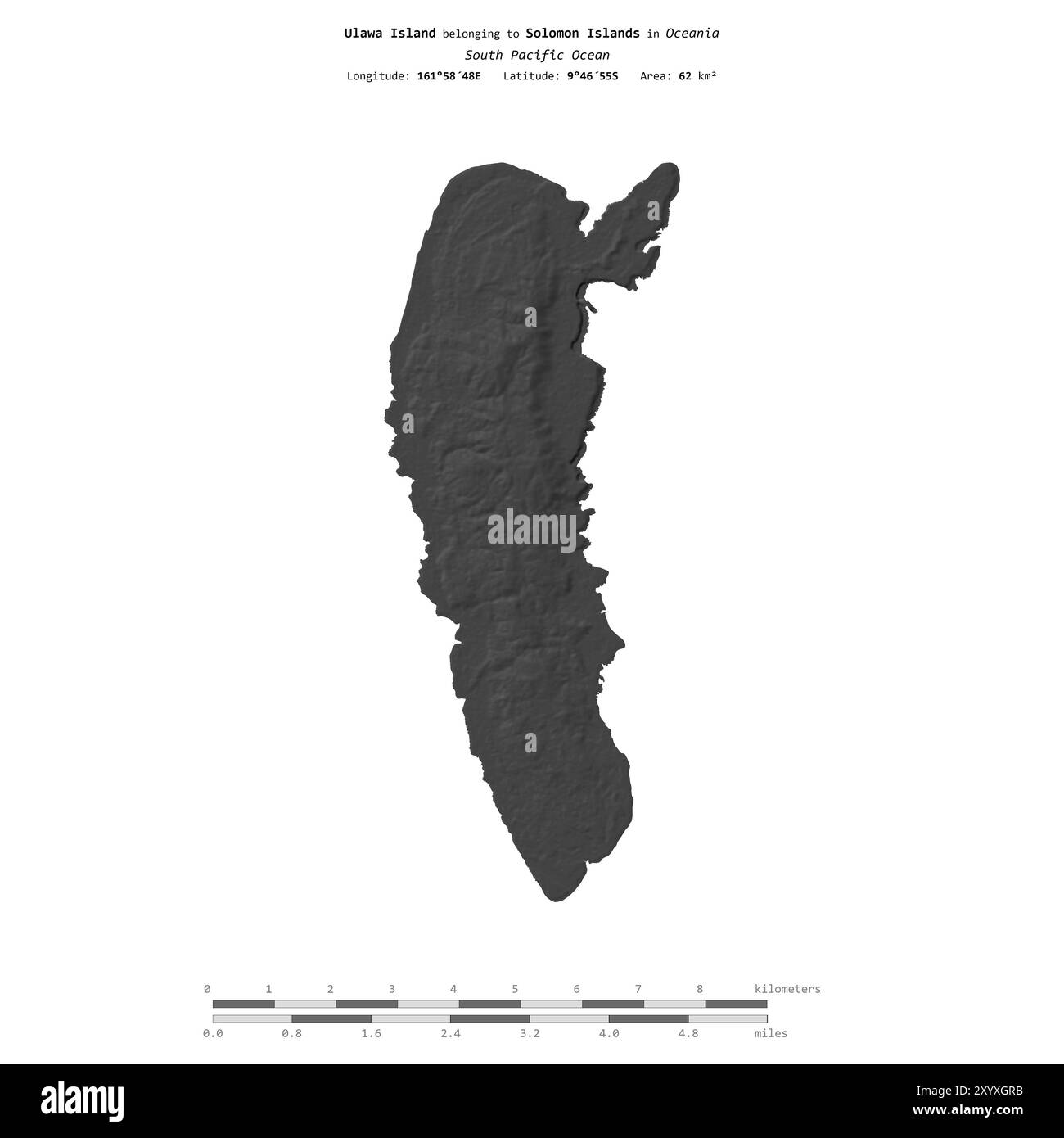 Ulawa Island in the South Pacific Ocean, belonging to Solomon Islands ...