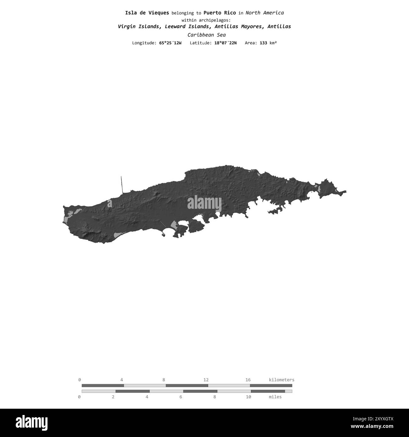 Isla de Vieques in the Caribbean Sea, belonging to Puerto Rico ...