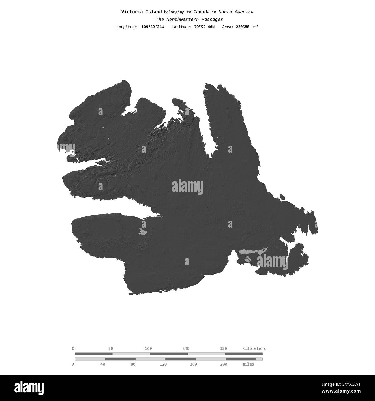 Victoria Island in the The Northwestern Passages, belonging to Canada ...