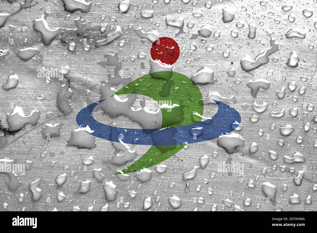 Flag of Uruma with rain drops Stock Photo - Alamy