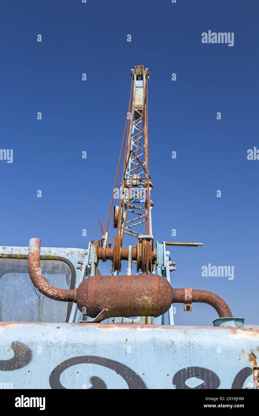 Wreck of an old scrapped excavator Stock Photo - Alamy