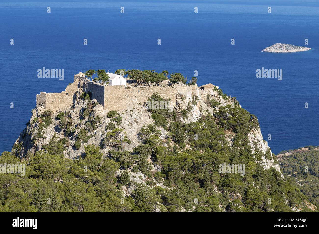 Monolithos castle ruins, Rhodes, Greece, Europe Stock Photo - Alamy