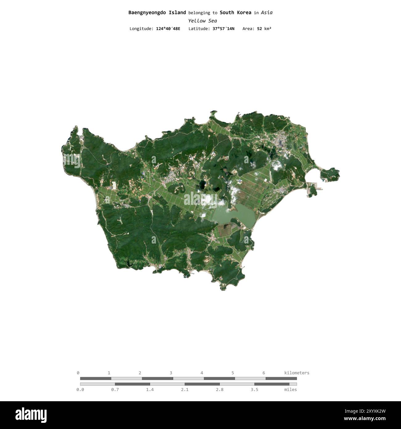 Baengnyeongdo Island in the Yellow Sea, belonging to South Korea ...