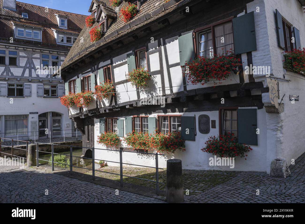 The leaning house, historic half-timbered house, sight in the fishermen ...