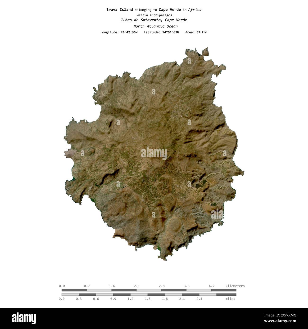 Brava Island in the North Atlantic Ocean, belonging to Cape Verde ...