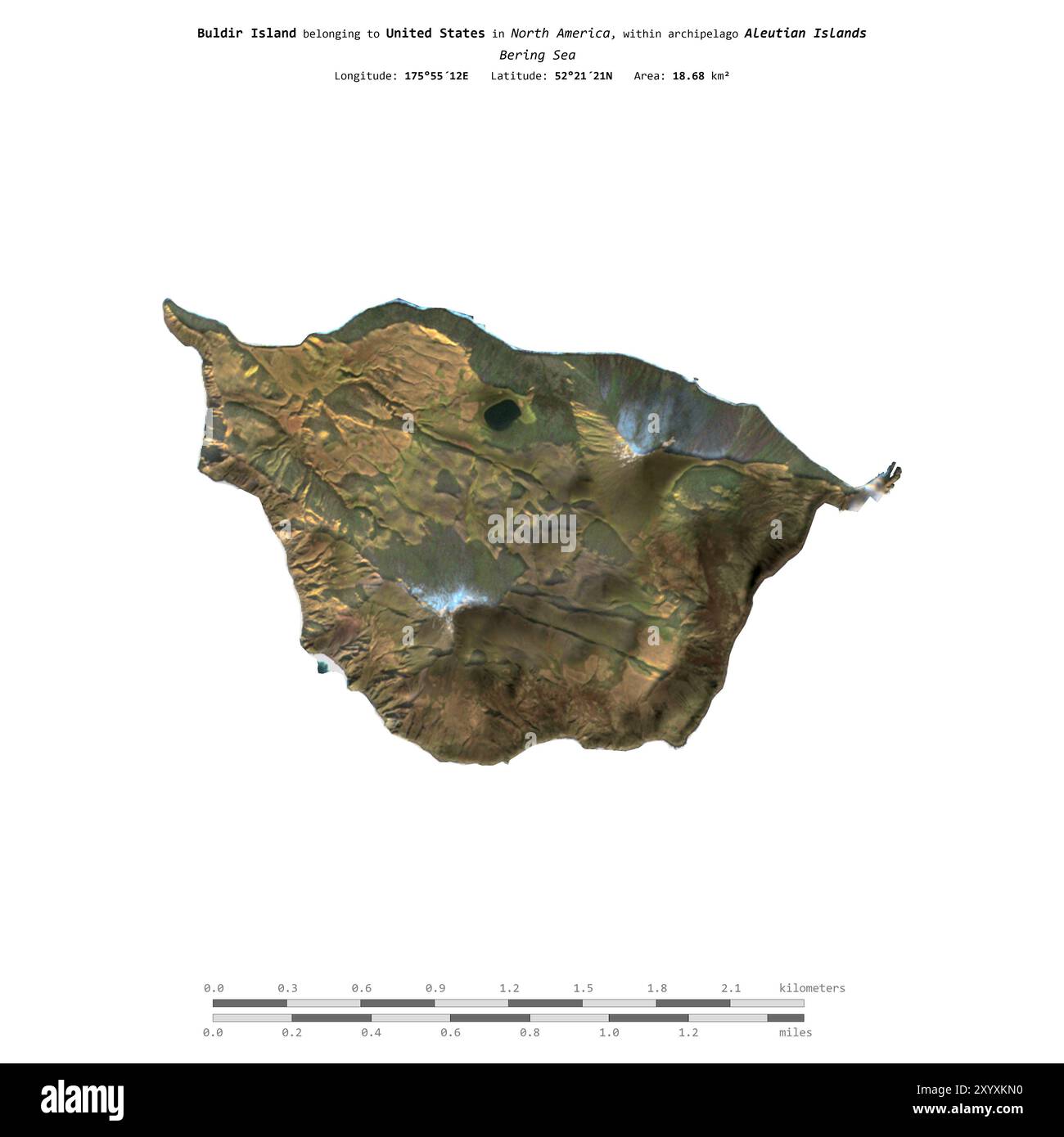 Buldir Island in the Bering Sea, belonging to United States, isolated ...