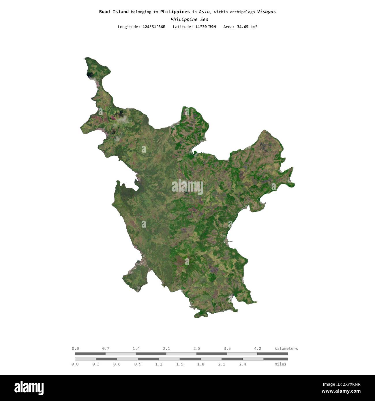 Buad Island in the Philippine Sea, belonging to Philippines, isolated ...