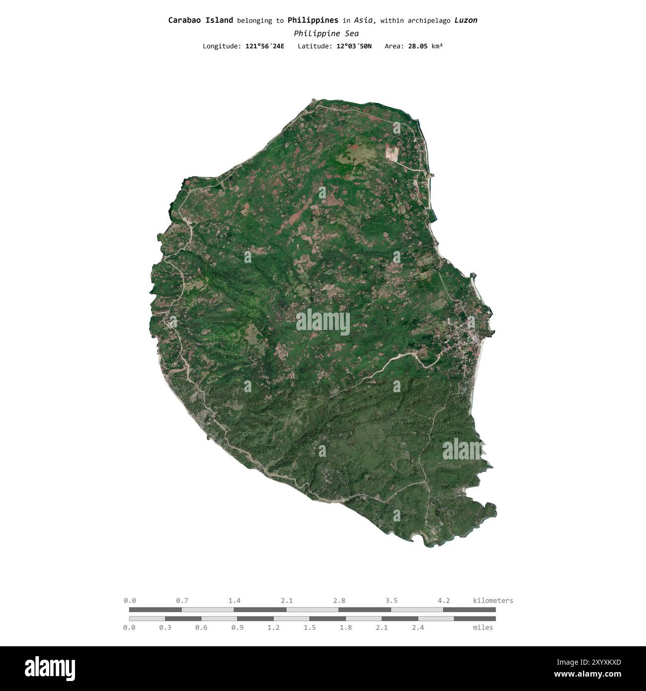 Carabao Island in the Philippine Sea, belonging to Philippines ...