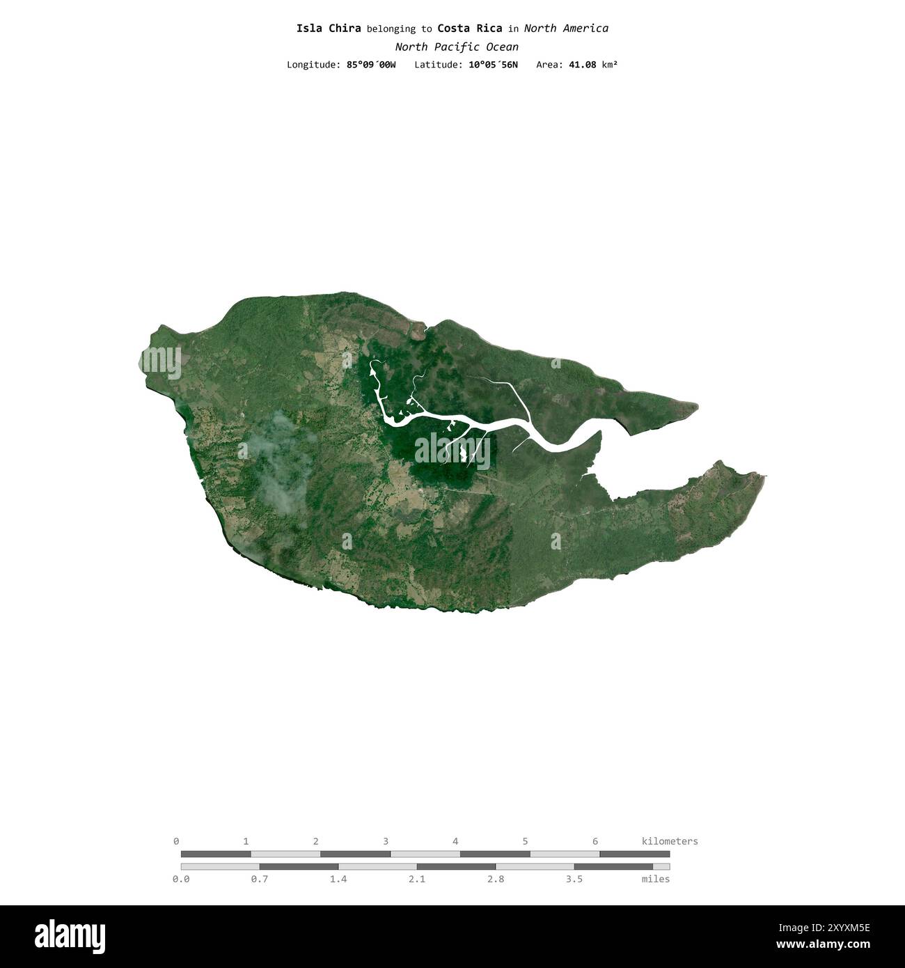 Isla Chira in the North Pacific Ocean, belonging to Costa Rica ...