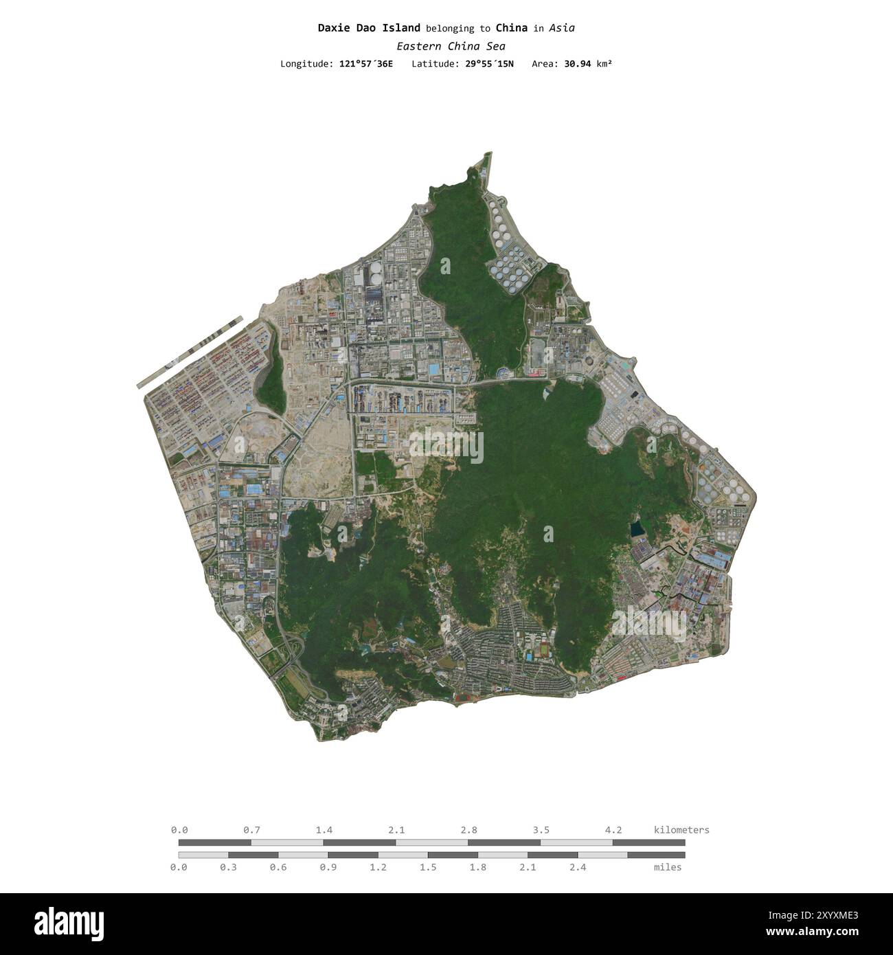 Daxie Dao Island in the Eastern China Sea, belonging to China, isolated ...
