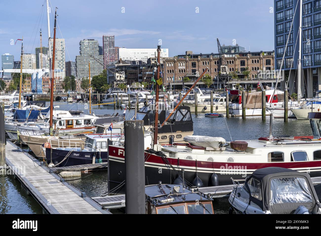Rotterdam Marina, sports boat harbour, sailing boats, motor yachts, in ...