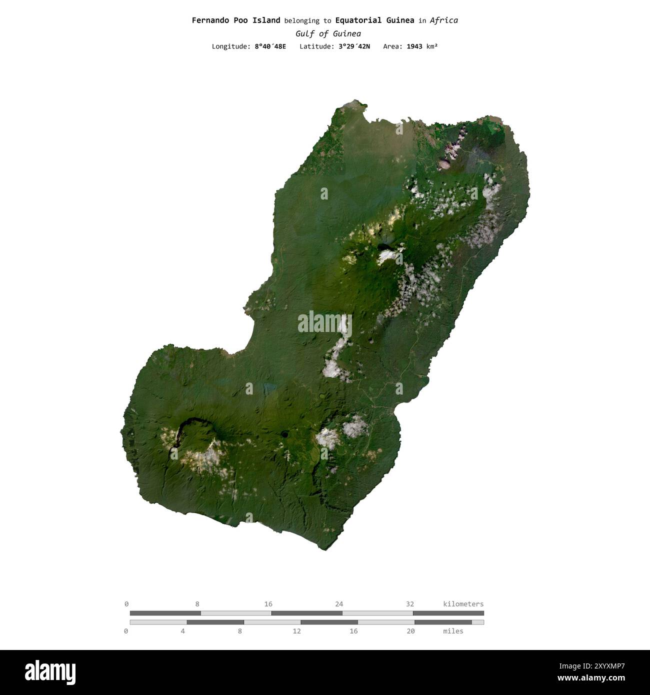 Fernando Poo Island in the Gulf of Guinea, belonging to Equatorial ...