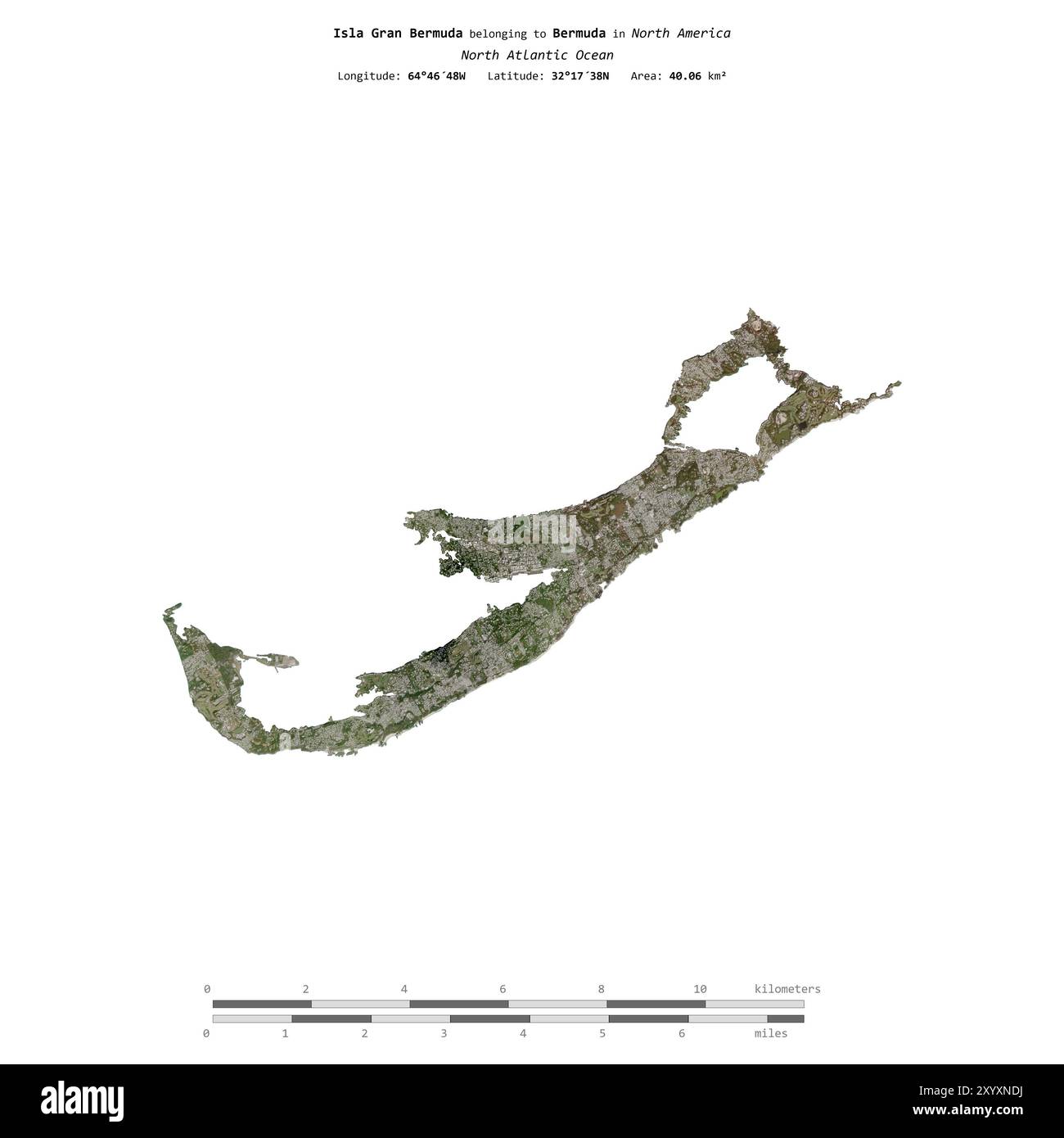 Isla Gran Bermuda in the North Atlantic Ocean, belonging to Bermuda ...
