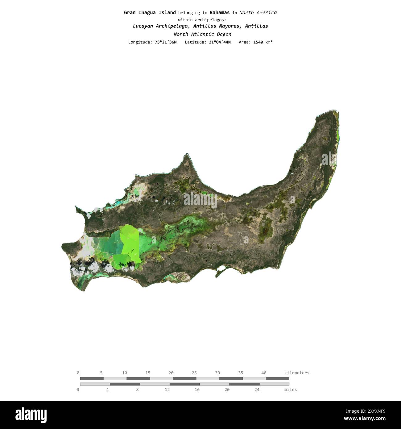 Great inagua island map Cut Out Stock Images & Pictures - Alamy